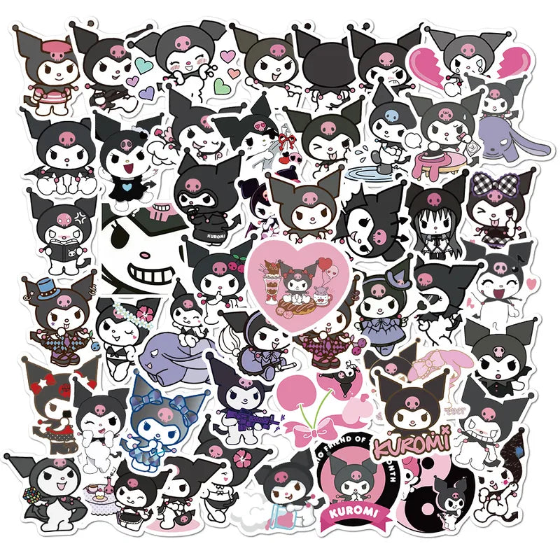 Set de 50 stickers Kuromi – Excálibur Costa Rica