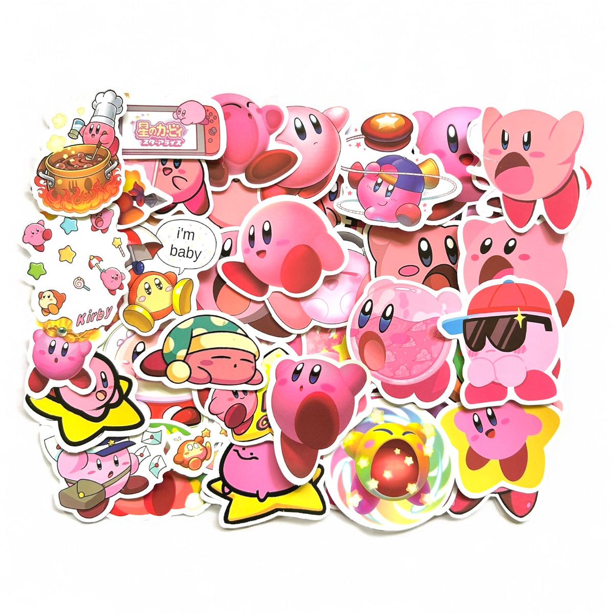 Set de 50 stickers Kirby – Excálibur Costa Rica