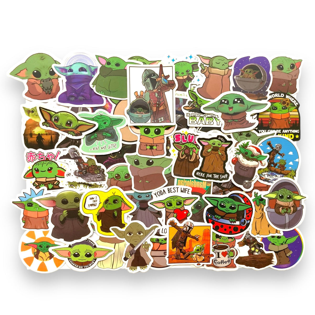 Set de 50 stickers Grogu – Excálibur Costa Rica